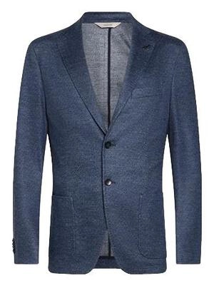 PAOLONI Blazer Size Virgin Wool, Cotton - Navy