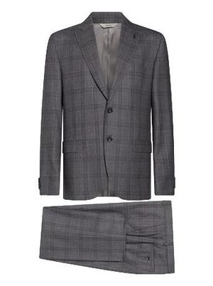 PAOLONI Suit Size Virgin Wool, Elastane - Grey