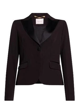 MANILA GRACE Blazer Size Polyester, Elastane - Black