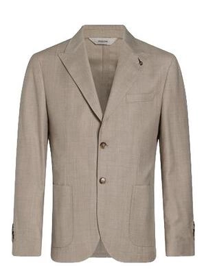 PAOLONI Blazer Size Virgin Wool, Elastane - Grey