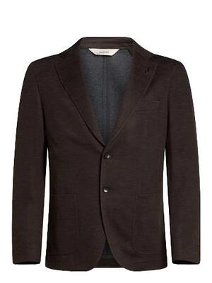 PAOLONI Blazer Dark Size Cotton, Virgin Wool, Acrylic, Polyamide - Brown