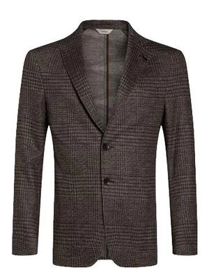 PAOLONI Blazer Taupe Size Virgin Wool, Cotton - Grey