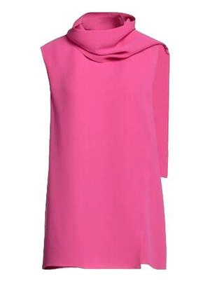 Valentino Garavani Sleeveless Draped Neck Crepe Top - Pink