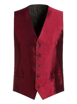 Dolce & Gabbana Silk Tailored Vest - Red