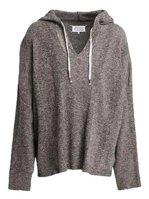 MAISON MARGIELA Mélange Knit Hooded Sweater - Grey