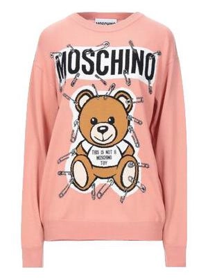 Moschino Virgin Wool Knitted Sweater - Pink