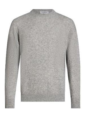 LANEUS Cashmere Blend Crewneck Sweater - Grey