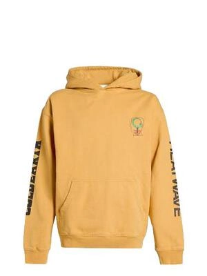 BRAIN DEAD Cotton Printed Hooded Sweatshirt - Orange
