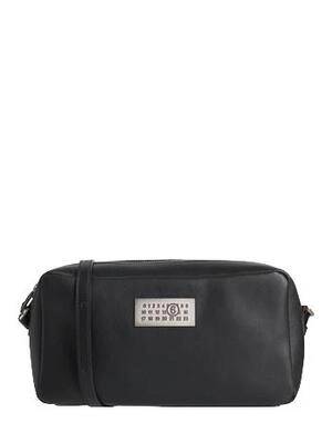 MAISON MARGIELA Leather Camera Bag With Designer Plaque - Black