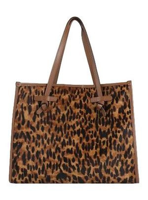 GIANNI CHIARINI Leopard Print Calf Hair And Suede Tote Bag - Brown
