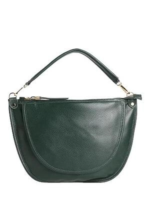 LAURA DI MAGGIO Pebbled Leather Handbag With Charms - Green