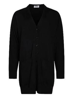 Alpha Studio Merino Wool V-neck Cardigan - Black