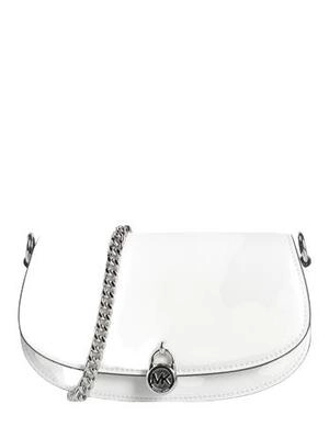 Michael Kors Leather Crossbody Bag With Chain Strap - White