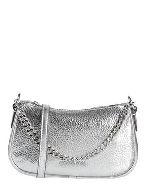 Michael Kors Metallic Pebbled Leather Crossbody Bag - Silver