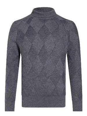 Alpha Studio Turtleneck Size Merino Wool - Grey