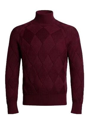 Alpha Studio Turtleneck Size Merino Wool - Red