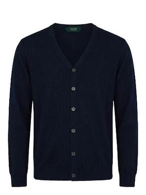 ZANONE Virgin Wool And Polyamide Cardigan - Blue
