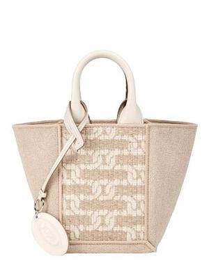 TOD'S Bucket Bag In Textile Fibers And Leather - Beige