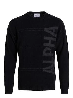 Alpha Studio Wool Blend Sweater - Black