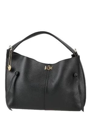 LAURA DI MAGGIO Pebbled Leather Tote Bag - Black