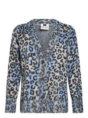 NO SECRETS Alpaca Wool Blend Cardigan - Blue