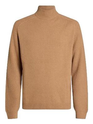 DANIELE FIESOLI Merino Wool And Cashmere Turtleneck Sweater - Camel