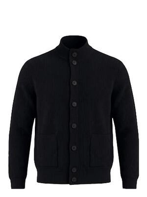 FILIPPO DE LAURENTIIS Linen And Cotton Cardigan - Black