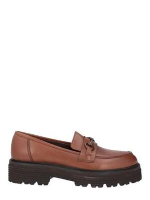 CAFÈNOIR Leather Embellished Loafers - Brown