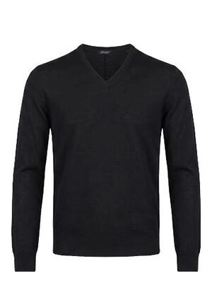 ARAGONA V-neck Cashmere And Silk Blend Sweater - Black