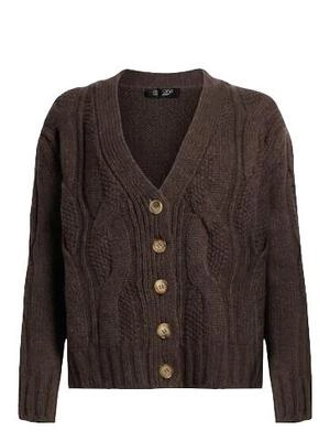 ARAGONA ARAGONA Cashmere Cable-Knit Cardigan Brown