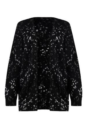 CARLA G. Multicolor Cardigan - Black