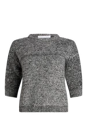 CARACTÈRE Mélange Crewneck Sweater In Mohair Wool And Polyamide - Grey
