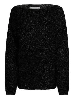 Alpha Studio Viscose Polyamide Sweater - Black