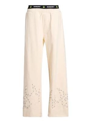 BARROW Cotton Track Pants With Embellishments - Cream