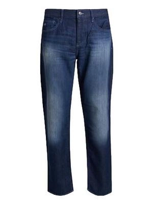 Armani Exchange Tapered Jeans In Dark Wash - Blue