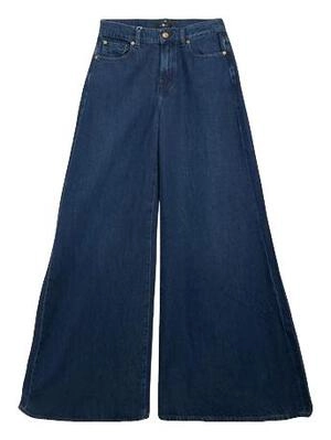 7 For All Mankind 7 For All Mankind Cotton Wide-Leg Jeans Blue