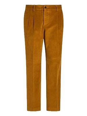 THE EDITOR Pants Size Cotton, Elastane - Mustard