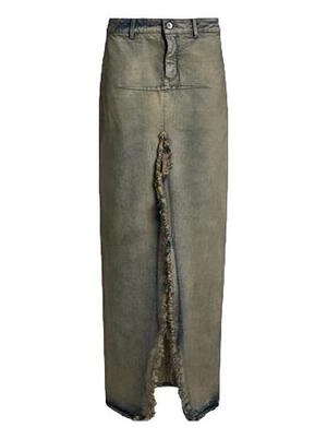Rick Owens Denim Pencil Skirt - Blue