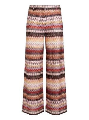 Missoni Cream Viscose Metallic Fiber Wide-leg Pants - White