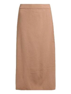 CARLA G. Midi Pencil Skirt - Beige