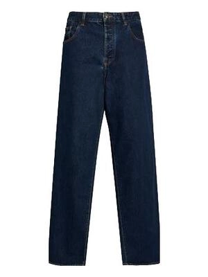 Armani Exchange Dark Wash High Waisted Baggy Jeans - Blue