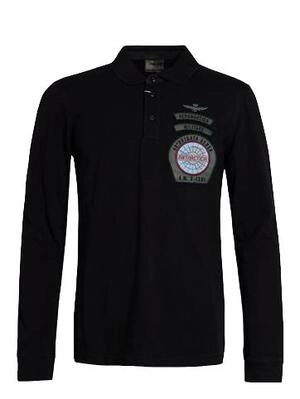 AERONAUTICA MILITARE Polo Shirt Size Cotton - Black