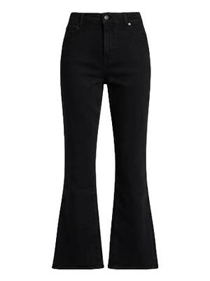7 For All Mankind High Waisted Bootcut Jeans With Crystal Embellishments - Black