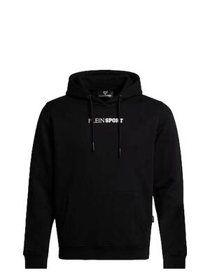 PLEIN SPORT Cotton French Terry Hoodie - Black