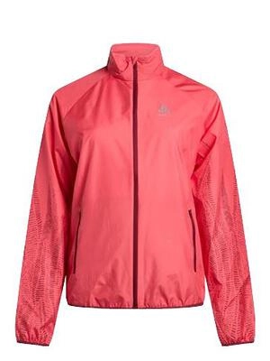 ODLO Polyester Athletic Jacket With Printed Sleeves - Red