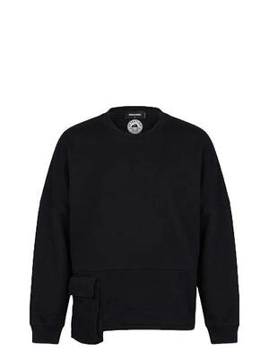 Dsquared2 Embroidered Logo Crewneck Long Sleeve T-shirt Dress - Black