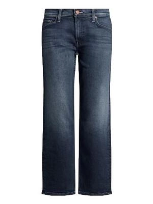 MOTHER Straight-leg Jeans In Cotton, Modal, Polyester, And Elastane - Blue