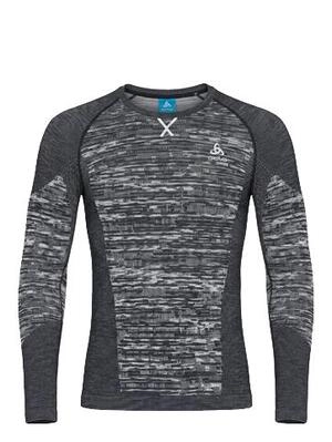 ODLO T-shirt Charcoal Size Recycled Polyester, Recycled Polyamide, Polyamide, Recycled Elastane, Elastane - Grey