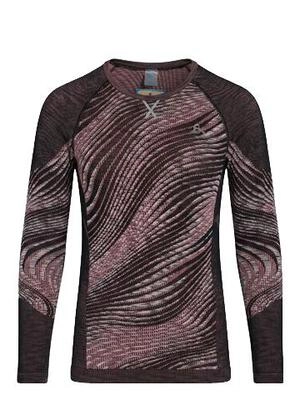 ODLO ODLO Long Sleeve T-Shirt In Recycled Polyester And Polyamide Blend Red