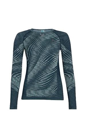 ODLO T-shirt Size Recycled Polyester, Recycled Polyamide, Polyamide, Recycled Elastane, Elastane - Slate Blue